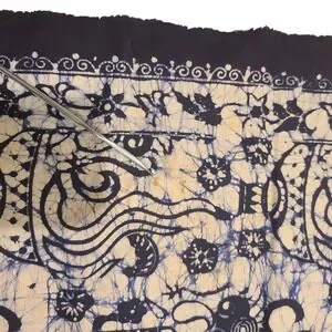 The Unbranded Brand | Art | Vintage Blue White Batik Fabric Cotton 83 ...
